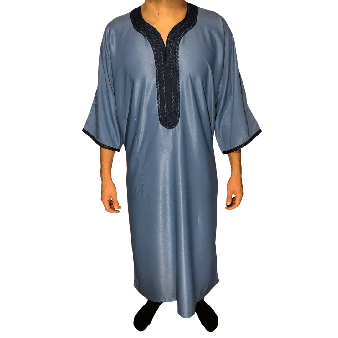 Djellaba Royale - Lichtblauw/Donkerblauw – TheDjellaba